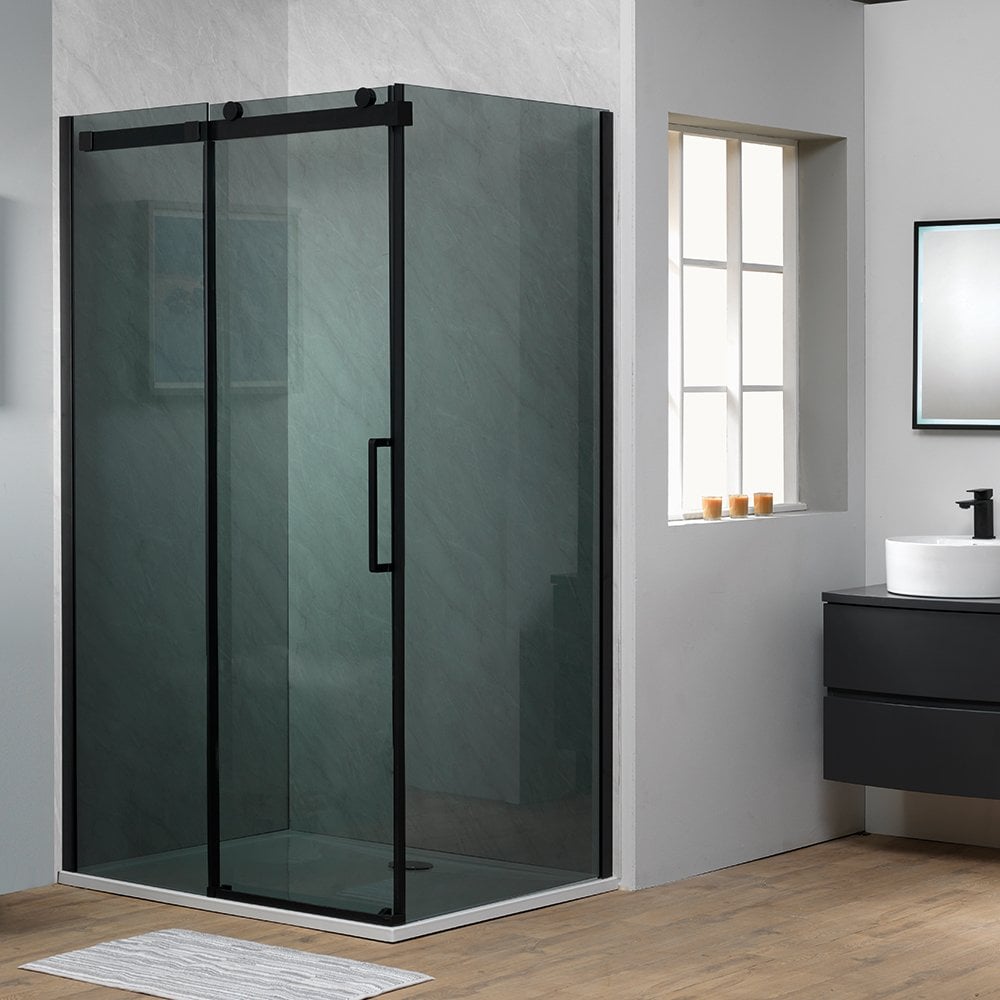 Premier Roller Sliding Door - Smoked Glass – Allbits Bathrooms
